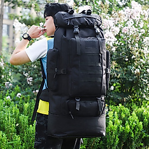 Wesoke 100L Hiking Camping Backpack Travel MOLLE Rucksack,Military Tactical Daypacks,Thickened Waterproof Outdoor Backpack