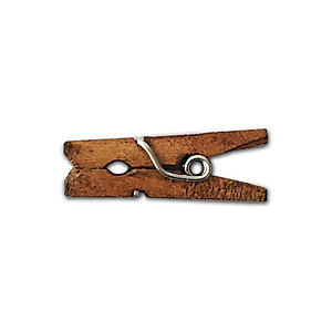 LWR CRAFTS Wooden Mini Clothespins 100 Per Pack 1" 2.5cm (Jacobean)
