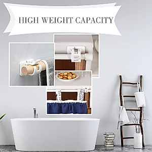 zybest Self Adhesive Curtain Rod Bracket Holder,8pcs No Drill Curtain Rod Bracket Wall Mount Holder for Home Bathroom Hanging net Curtain,Party, Garden Decoration