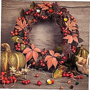 BCOATH 12pcs Pine Cone Pendant Christmas Decor Christmas Ornaments Mini Wreath Felt Acorn Pom Craft Acorn for Autumn Christmas Tree Acorn Miniature Acorns Wool Felt Pendants Plush Acorns