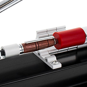 Milescraft 4701 Pen Press – Join Turned Pens & Projects – Advanced, Spring-Loaded Design Holds Workpiece in Place & Adjusts Size Quickly Using Six Quick-Flip Stop Settings. Includes Two Receiving Tips