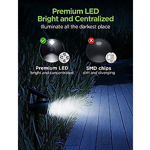 InnoGear Solar Lights, 2-in-1 Waterproof 3 LED Solar Spotlights Adjustable Wall Light Landscape Lighting Security Light Outdoor Auto On/Off for Patio Deck Yard Garden Driveway, Pack of 4