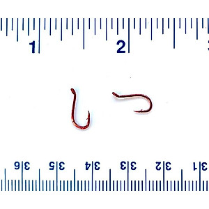 100 Gerry's Tackle 2X Strength Red Salmon Egg Hooks Size 12
