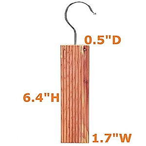 Prettyway Cedar Blocks for Clothes Storage, Red Cedar Pantry Hanging Planks Closets Deodorant, Cedarwood Hang Ups Drawers Fresh Scent, 30 Pack