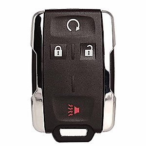 Key Fob Replacement Keyless Entry Remote Start Fits for GMC Sierra Chevrolet Silverado 1500 2500 3500 2014 2015 2016 2017 2018 2019 2020 GMC Canyon Chevy Colorado 2015-2021 M3N32337100 Chrome set of 1