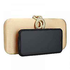Gets Evening Bag Gold Small Clutch Purses for Women Wedding Women's Evening Handbags Formal Crossbody Evening Clutch with Snake Switch