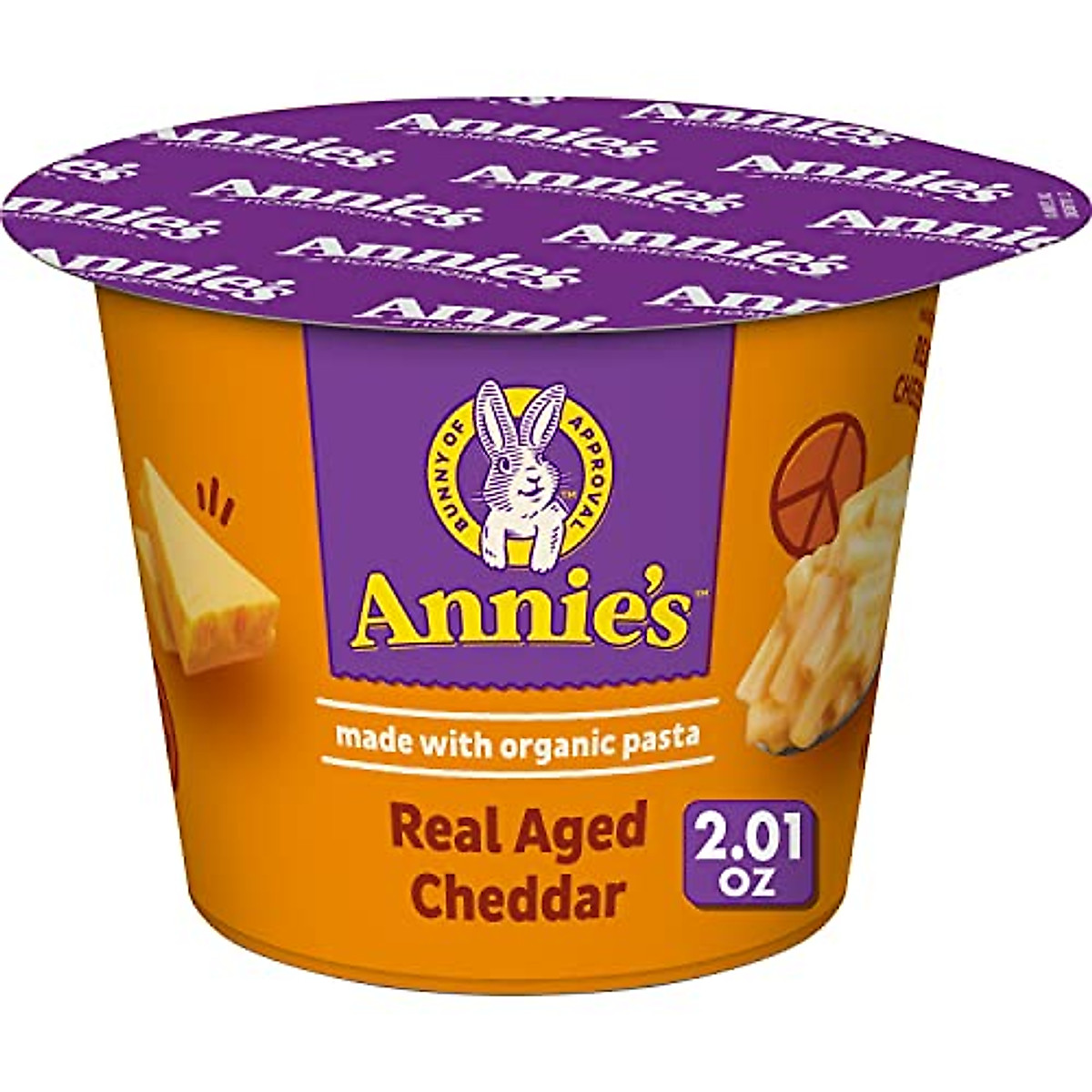 Annie's Real Aged Cheddar Microwave Mac & Cheese with Organic Pasta, 8 Ct, 2.01 OZ Cups