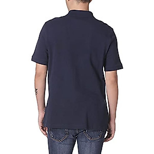 Nautica Men's Short Sleeve Cotton Pique Polo Shirt, Navy Solid, Medium