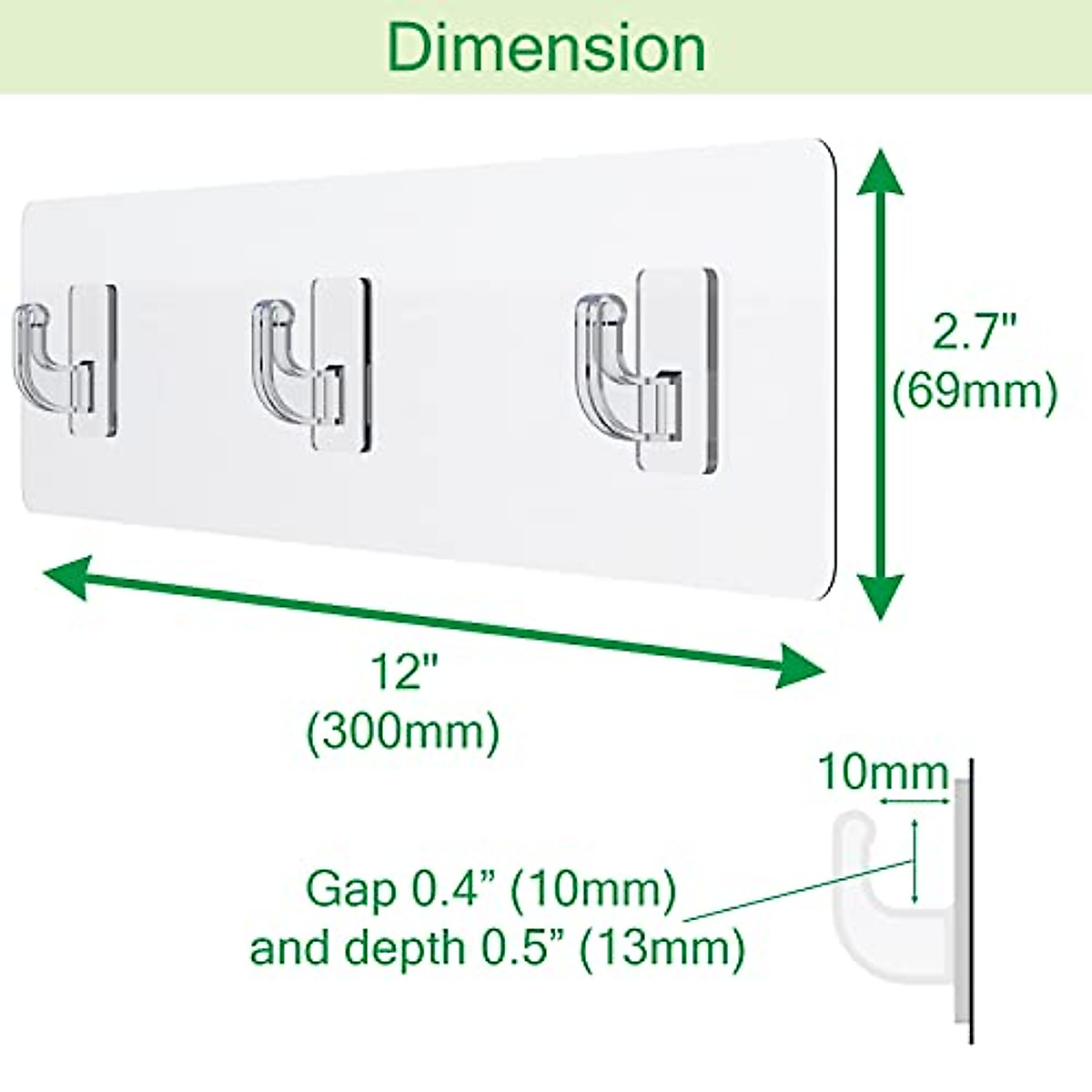 STARICH Adhesive Strips for Shower Caddy, Shower Caddy Adhesive Replacement Stickers, Replacement Adhesive for Shower Caddy Adhesive Strips, Shower Shelf Adhesive Replacement for Bathroom 2 Pack