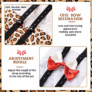 Weewooday 2 Pieces Pet Chicken Diapers Leopard Print Duckling Diapers Washable Goose Clothes Reusable Farm Pet Diapers Waterproof Bow Tie Duck Diapers for Poultry, White and Pink (Medium)