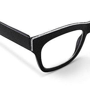 Peepers by PeeperSpecs Oprah's Favorite Women's Shine On Square Blue Light Blocking Reading Glasses - Black +2.00