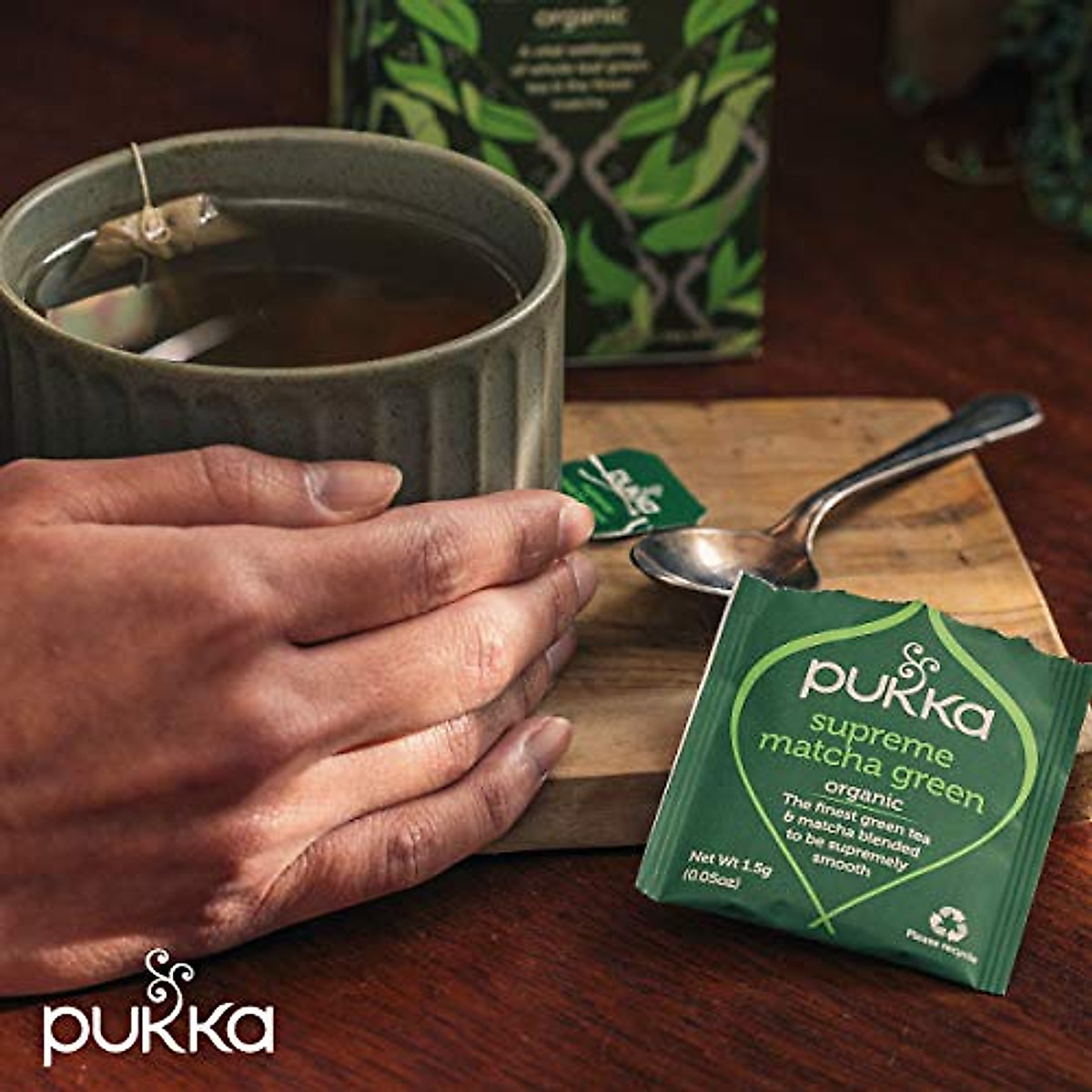 Pukka Supreme Matcha Green, Organic Herbal Green Tea with Oothu, Sencha & Suio Gang, 20 Count (Pack of 3)