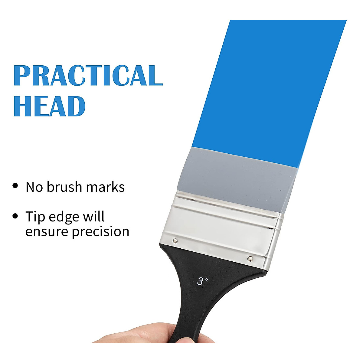 Falling in Art Silicone Paint Brush Set, Lined Edged Flexible Color Shapers, Flat Shaped Painting Tool for Water Based Acrylic Paints, Gouache, Oil, and all water soluable Mediums 2Pcs(1inch, 2inches)