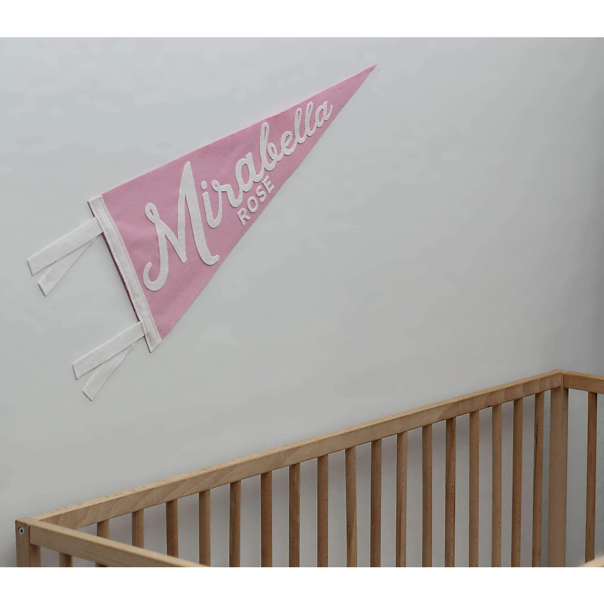 Lulu's Playhouse Custom Felt Name Pennant Flag - Personalized Banner Sign Wall Decor Kids Room Nursery