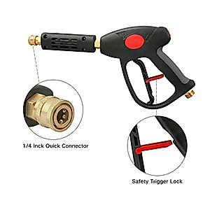 Sooprinse High Pressure Washer Gun 4000 PSI Set, Garden Hose Inlet Filter for High Pressure Washer, Sediment Filter Attachment