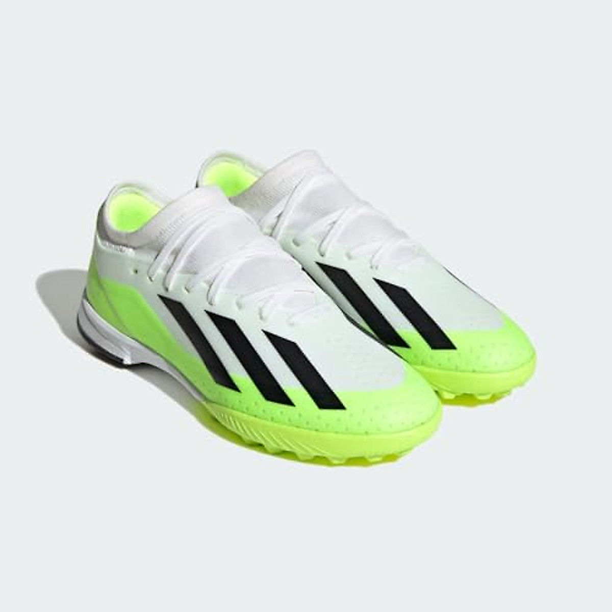 adidas Soccer X Crazyfast.3 Turf (Little Kid/Big Kid) Footwear White/Core Black/Lucid Lemon 5.5 Big Kid M
