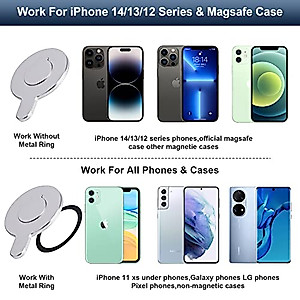 UBeesize DJI Magnetic Ring Clamp Holder for Any Phone,for Magsafe DJI OM6 / OM5 / OM4 SE / OM4 Adapter,Compatible with DJI OM Accessories and DJI Osmo Gimbal Stabilizer