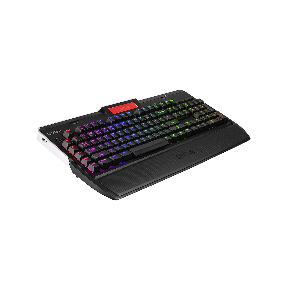 EVGA Z10 RGB Gaming Keyboard, RGB Backlit LED, Mechanical Brown Switches, Onboard LCD Display, Macro Gaming Keys