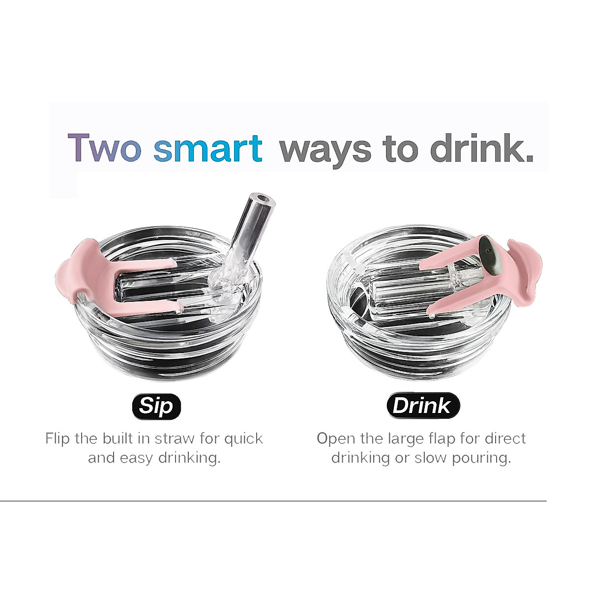 Four Leaf TrustyMate – 100% Leak Proof 40 Oz Tumbler with Handle and Built-In Straw Lid – Insulated Leak Proof Stainless Steel Tumbler