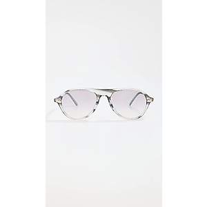 Oliver Peoples Eyewear Emet Sunglasses, Grey Textured Tortoise, One Size