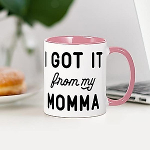 CafePress I Got It From My Momma Mug Ceramic Coffee Mug, Tea Cup 11 oz