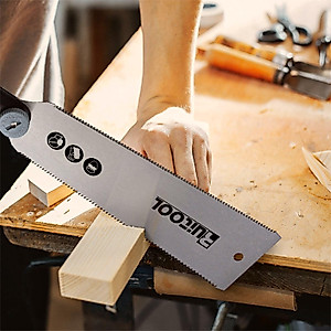 RUITOOL Japanese Pull Saw 10 Inch Double Edge Sided Hand Saw Ryoba SK5 Flexible Blade 10&18TPI Flush Cut Non-slip Plastic Handle Wood Saw for Woodworking Tools