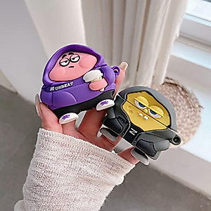 [2Pack] AirPods Pro Cartoon Character Case,Unique Design Funny Fun Kawaii 3D Cute Cartoon Funny Characters Advanced Soft Silicone AirPods Pro Case Cover Suitable for Men and Women