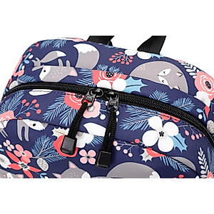 Wadirum Women Leisure Backpack Purse College School Backpack for Girl Fox