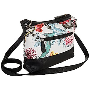 Stone Mountain Julianna Floral Cutout Leather Hobo Handbag One Size Multi