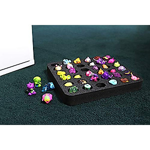 Polar Whale Toy Figurine Character Drawer Organizer Washable for Home Bedroom Playroom Compatible with Shopkins Hatchimals Colleggtibles 7.1 x 8.6 x 1 Inches Black Foam 36 Compartments