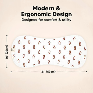 5-Pack Muslin Burp Cloths for Baby Boys and Girls - Organic Baby Burp Cloth, Viscose Derived from Bamboo Cotton Baby Washcloths, Burp Rags, Large Neutral Burp Clothes for Newborn (The Wild)