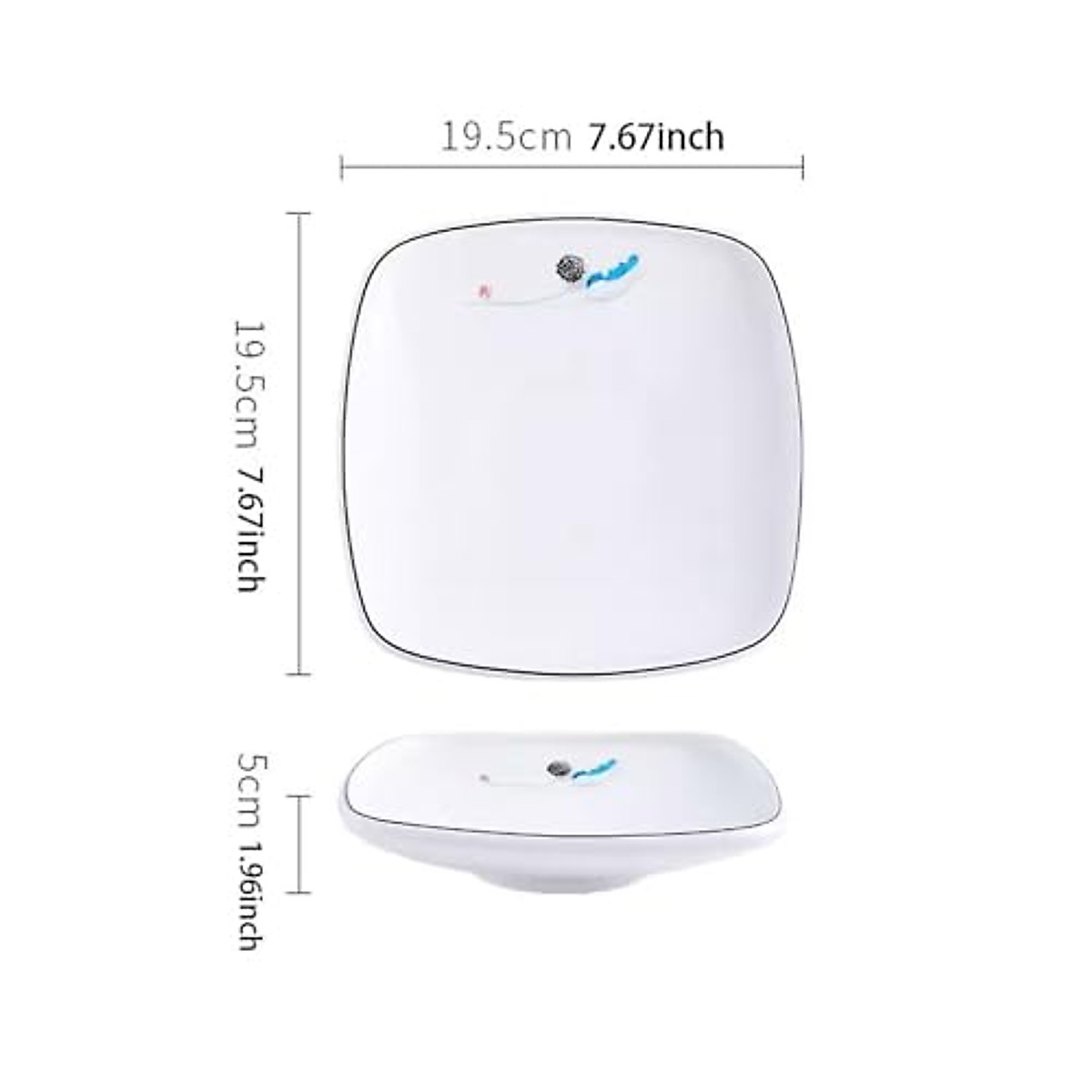 Popcorn or Decoration Ceramic Plate Cold Dish Personalized Hotel Creative Shape Household Commercial Cold Dish Square Dish Plate Sustainable Serving Bowl for Salads, Fruit, Pasta ( Size : Small )