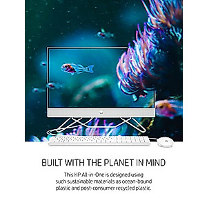 HP 24" All-in-One Desktop, AMD Ryzen 7 5700U, 16 GB, 256 GB SSD & 1 TB Hard Drive, Full HD IPS Touchscreen, Windows 11 Home, 4 USB Ports, Privacy Camera, Dual Mics, Keyboard & Mouse (24-cb0090, 2021)