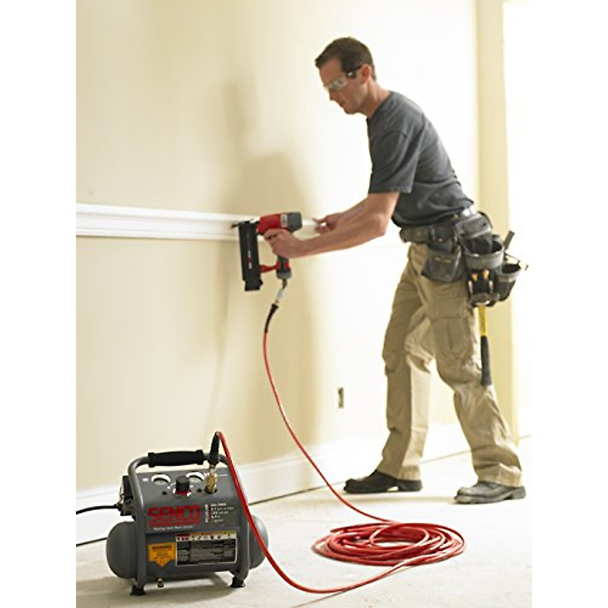 Senco PC1010N 1/2 Hp Finish & Trim Portable Hot Dog Compressor, Grey