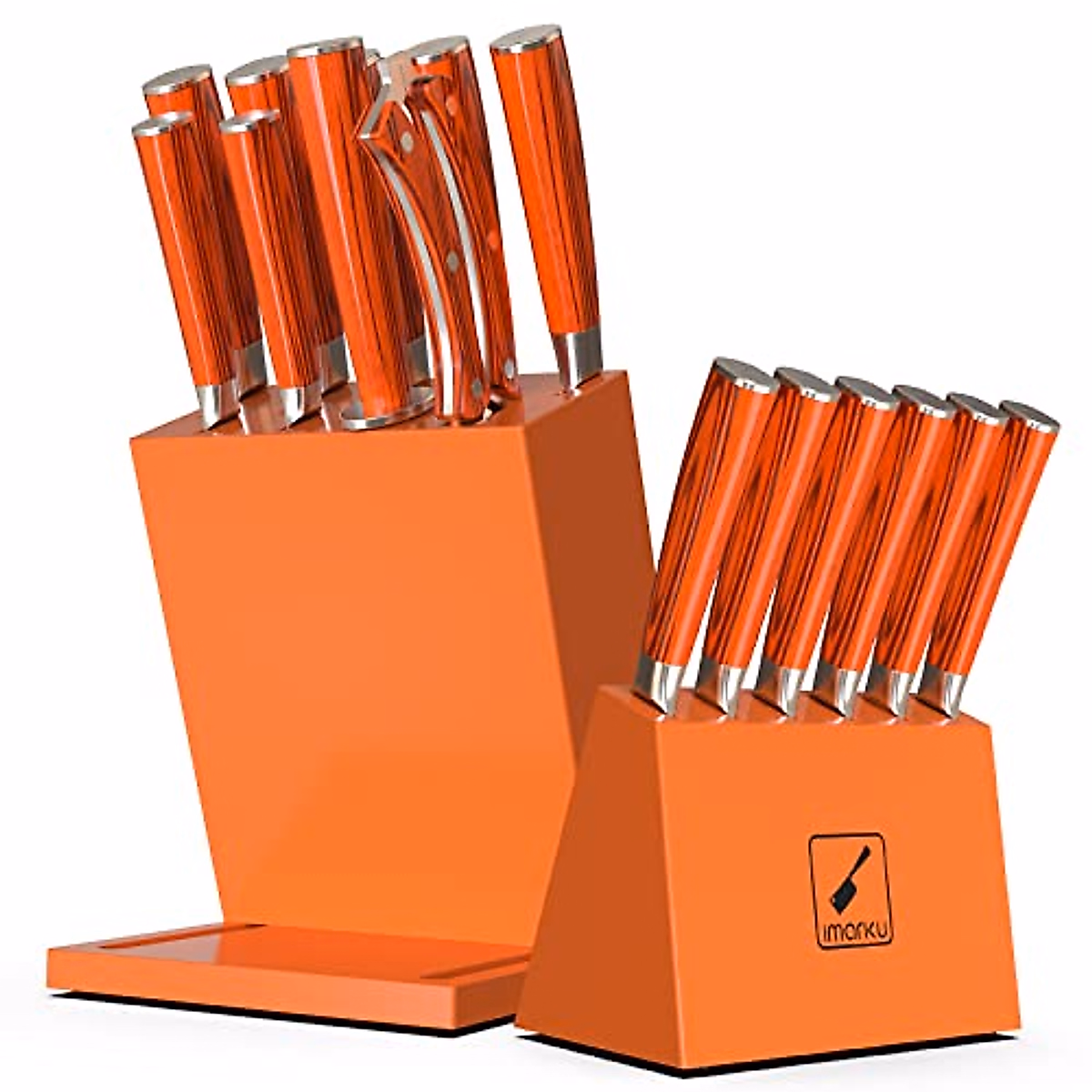 Knife Set, imarku 16-Pieces Kitchen Knife Set, Premium Japanese High Carbon Stainless Steel Knife Sets for Kitchen with Removable Block, Ergonomic Pakkawood Handles