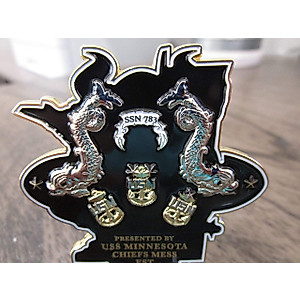 United States Navy USS Minnesota SSN 783 Chief Petty Officer Chiefs Mess Challenge Coin