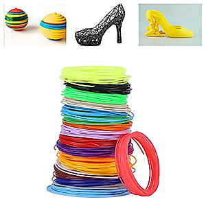 20 Pcs 3D Printer Filaments, 20 Colors 1.75mm PCL Pen Filament Refills for Printer Printing Pen Low Temperature