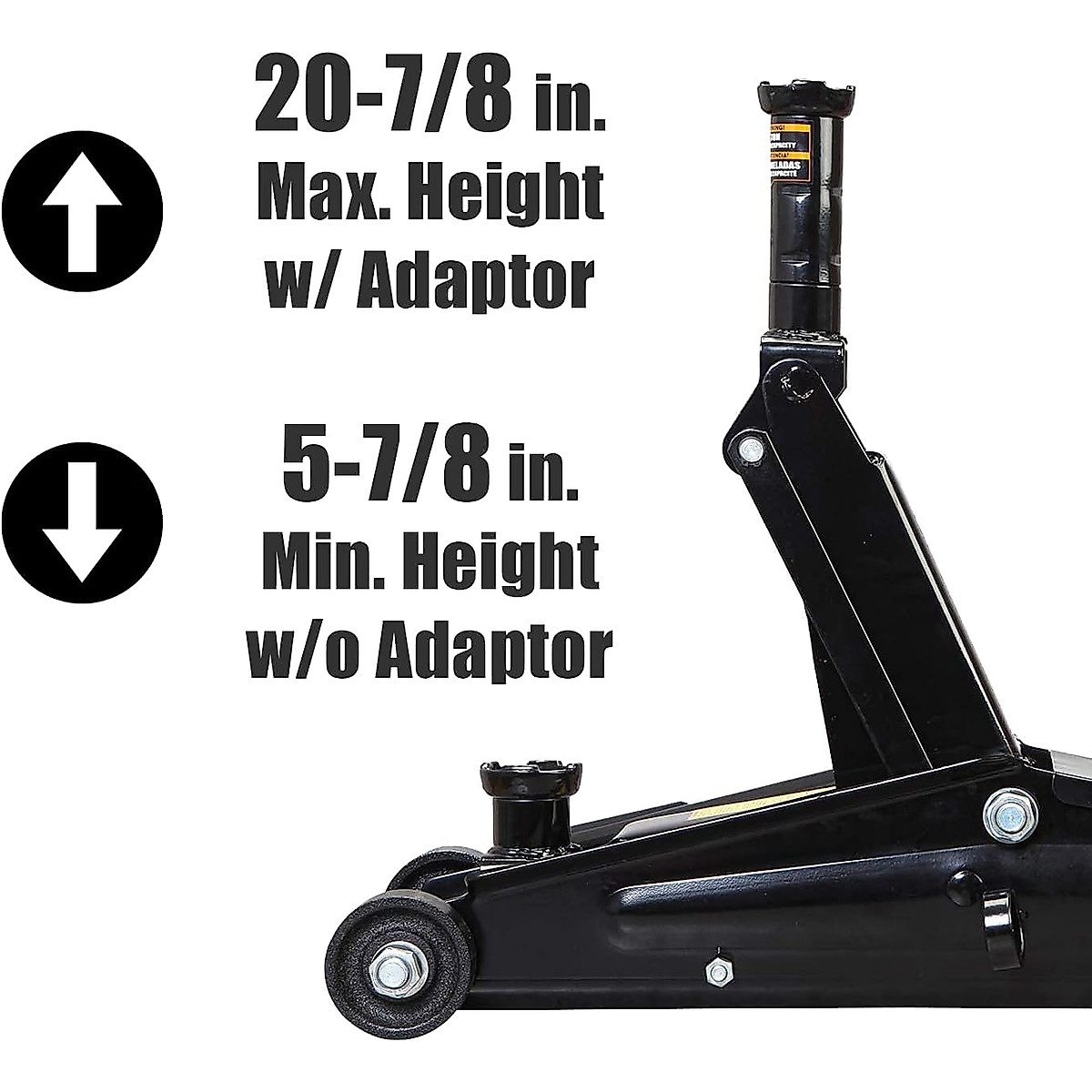 Torin T83006W Blackjack Hydraulic Trolley Service/Floor Jack (Fits: SUVs and Extended Height Trucks): 3 Ton (6,000 lb) Capacity, Black