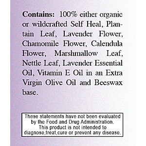 Herb Lore Healing Salve 4 oz - Natural Baby Diaper Rash Ointment with Calendula, Supports Healing of Drool Rash, Eczema & Cradle Cap