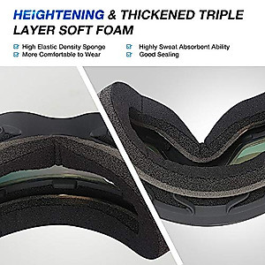 ZIONOR X PRO Ski Snowboard Snow Goggles with Magnetic Interchangeable Dual Layer Lens Anti-fog UV Protection for Men Women Adult （VLT 13% Silver Lens）