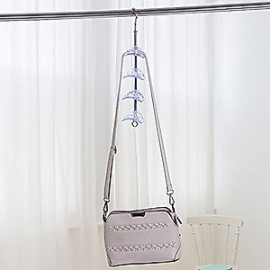 Purse Hanger for Closet, Hanging Storage Handbag Organizer for Belts, Accessories, Clothes, Handbags, Backpacks(Transparent)