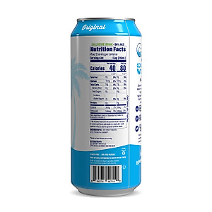 C2O The Original Coconut Water w/Nutrients & Electrolytes, Rejuvenating Plant-Based Hydration, the Original, 16.3oz cans (8-Pack)