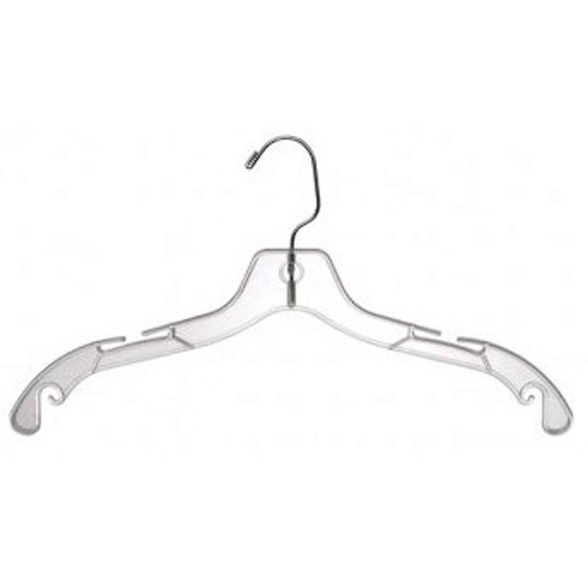 Only Hangers® Clear 17" Top Hanger (Pack of 50)