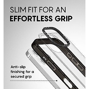 CASETiFY Compact iPhone 13 Pro Max Case [2X Military Grade Drop Tested / 4ft Drop Protection] - Clear Black