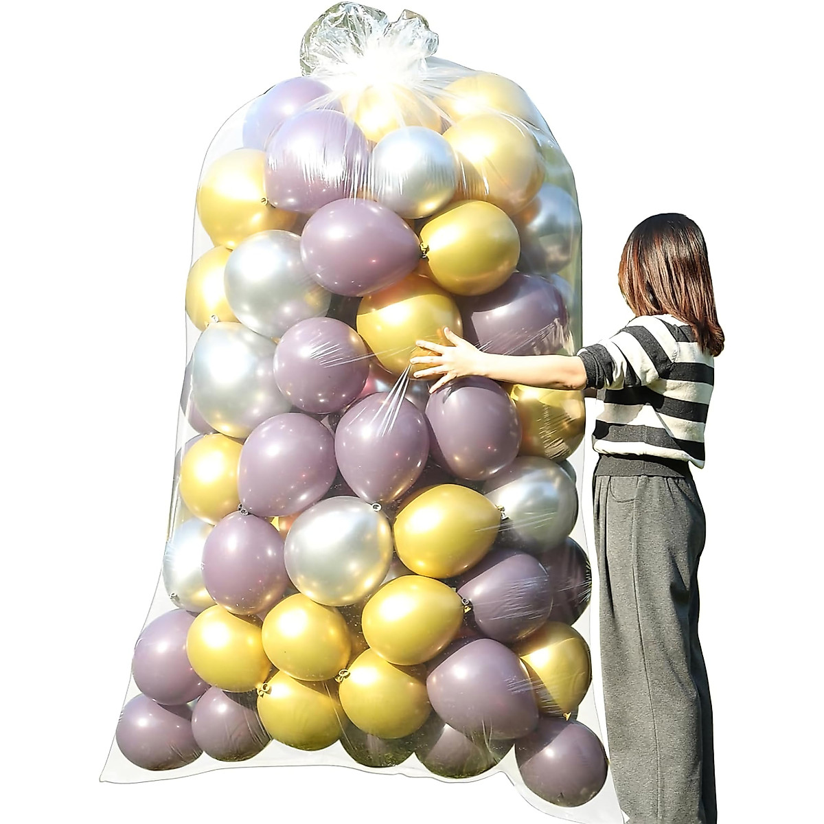 Citadel Black Reinforced Heavy-Duty Balloon Transport Bag - 98.5 x 59 inches | Enhanced Double Thickness for Safe and Convenient Balloon Storage, Versatile Utility Storage Bag