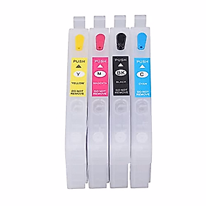 Hilitand Printing Ink Cartridge 4 Colors Inkjet Cartridge PP BK C M Y Ink Cartridges Replacement for Photo Paper Document (812XXLBK 812XLC 812XLM 812XLY Without Chip)