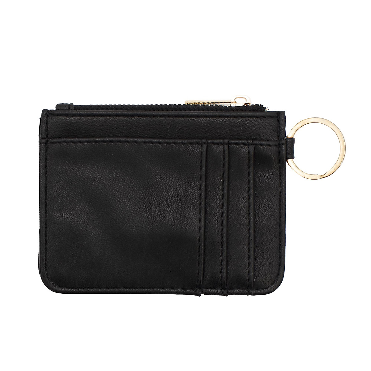 XOXO Women’s Wallet Mini Black Vegan Leather Quilted Pattern Key Card Id Coin Case, XW321356G-42-A02