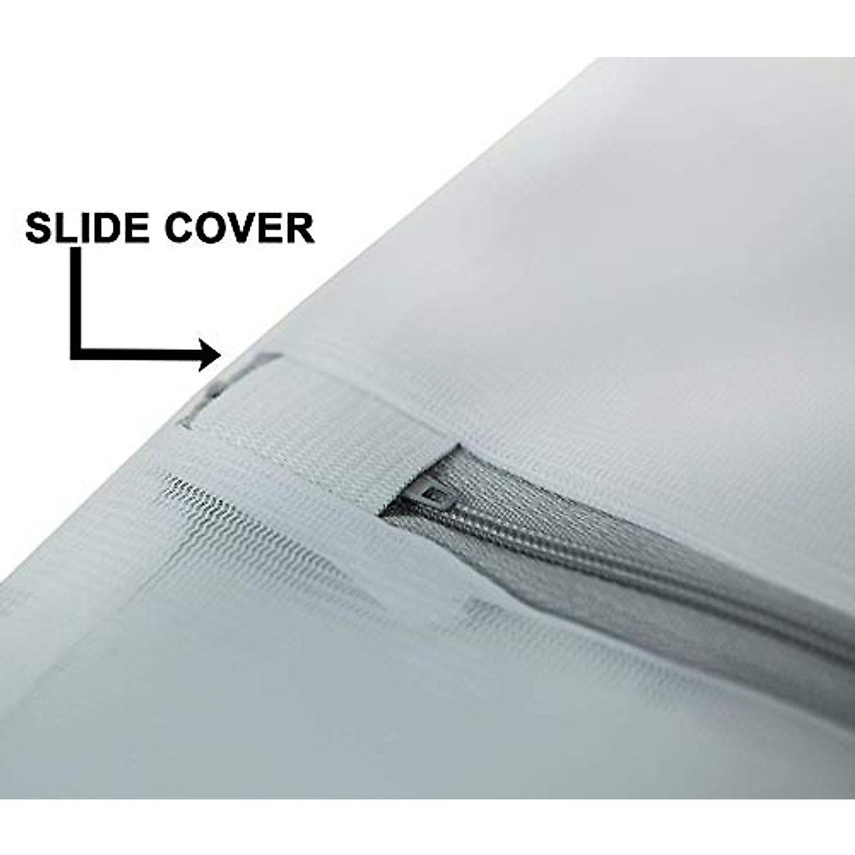 4 Pack - HUJI Micro Mesh Laundry Bags Lingerie Bra Underwear with Secure Zipper Great For Washing Face Masks (2 Medium & 2 Large)