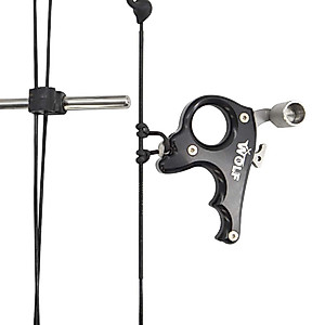 SHARROW Archery Release Aids 3 Fingers Compound Bow Release Aids Gear Compound Bow Accessory(Black)