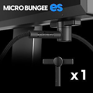 Pulsar Gaming Gears - Micro Bungee : Drag-Free Wired Mouse Support : Super Compact Size Keep Your Set up Clean - Attach it to Your Monitor (3 Bungees Pack)
